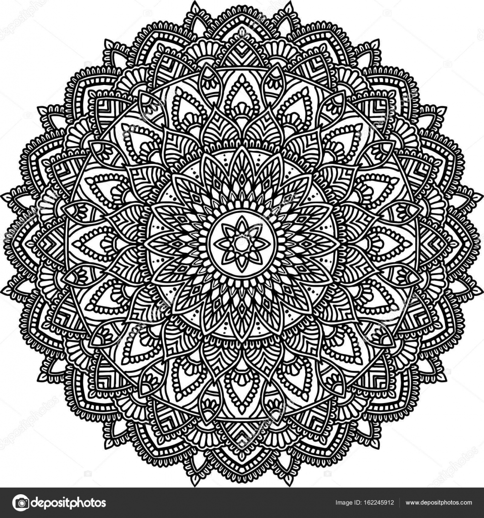 Figure mandala for coloring Stock Illustration by ©TAMSAMTAM #162245912