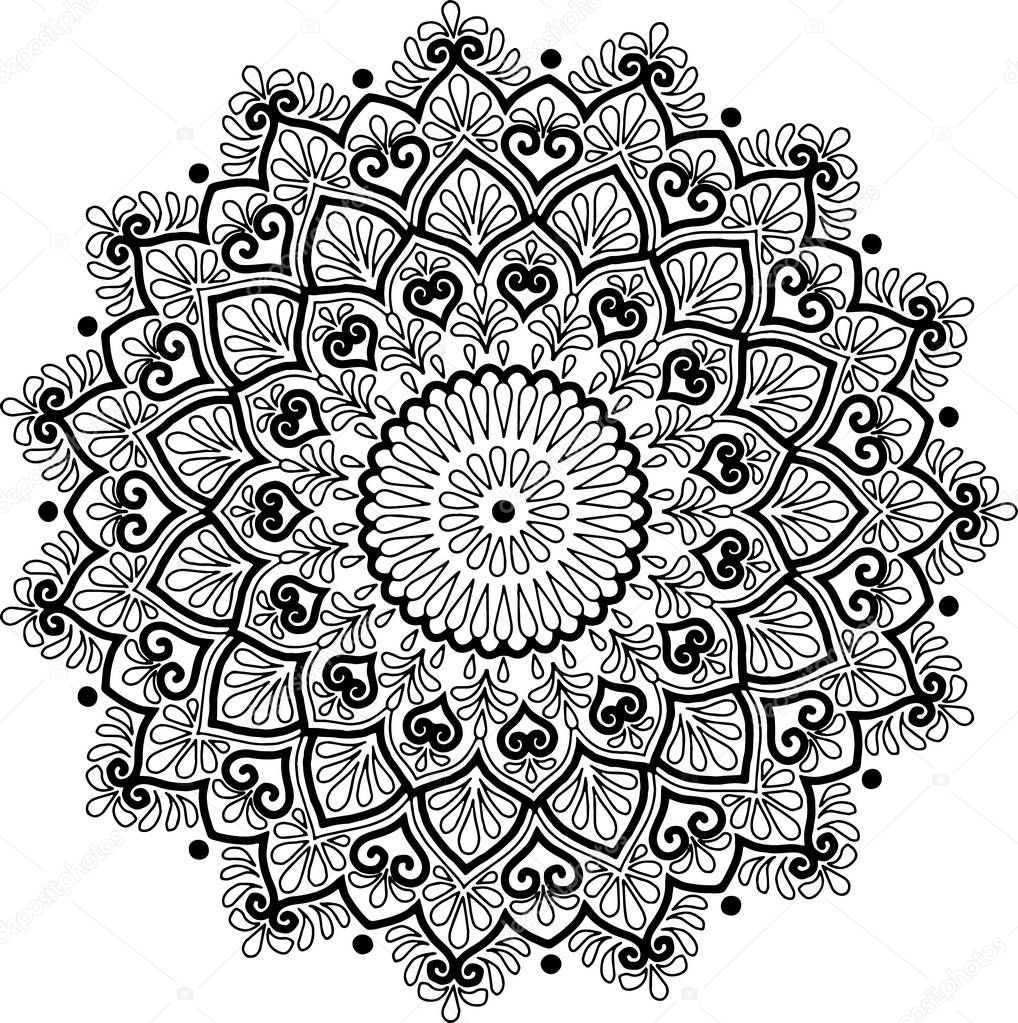 Figure mandala for coloring — Stock Vector © TAMSAMTAM #179685966