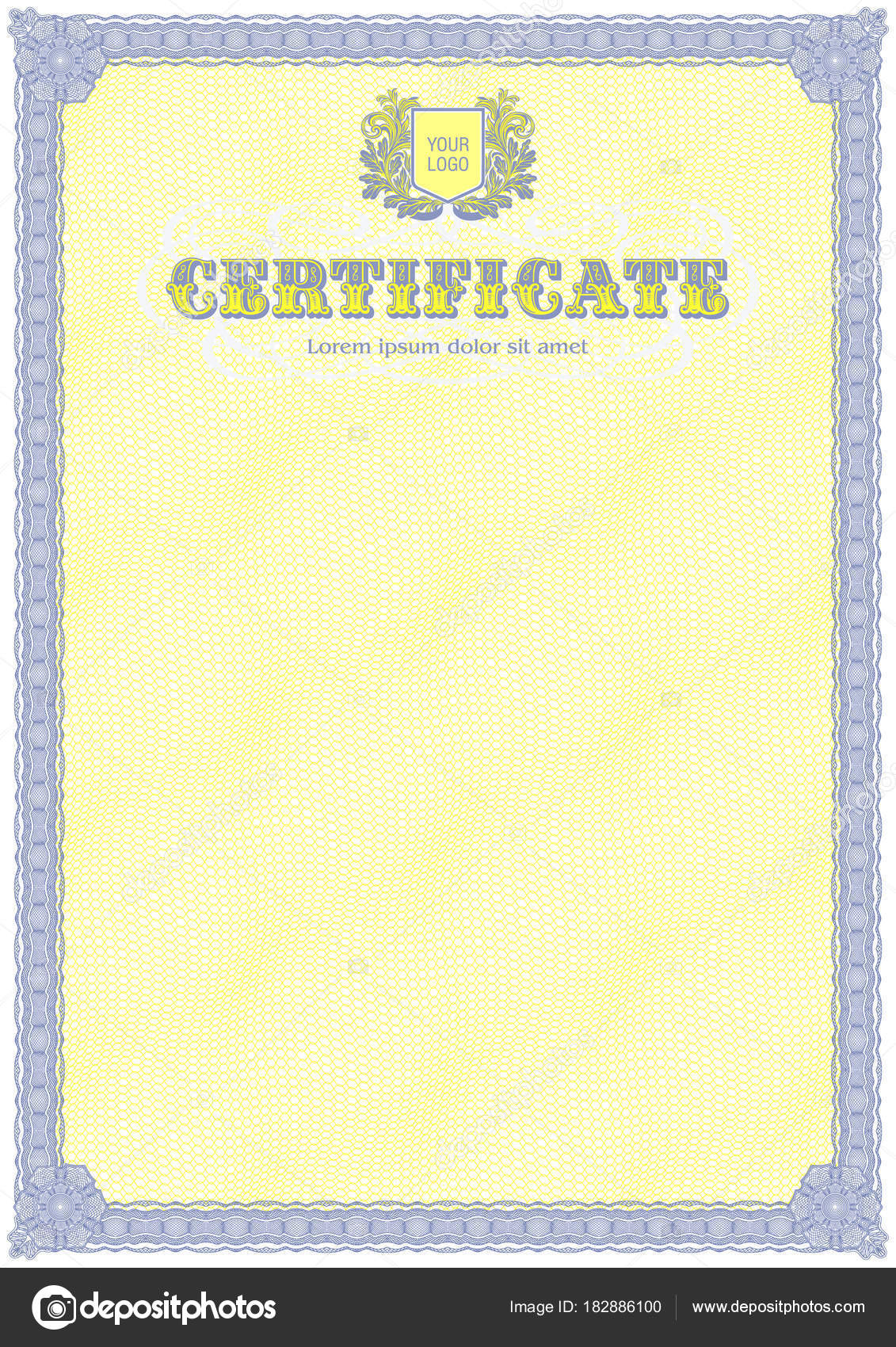 Modèle Certificat Vierge Design Bicolore Peut Être Utilisé Comme ...