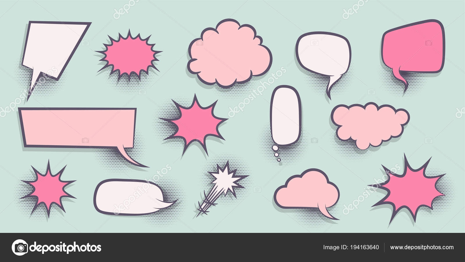 Colored Speech Bubble Template