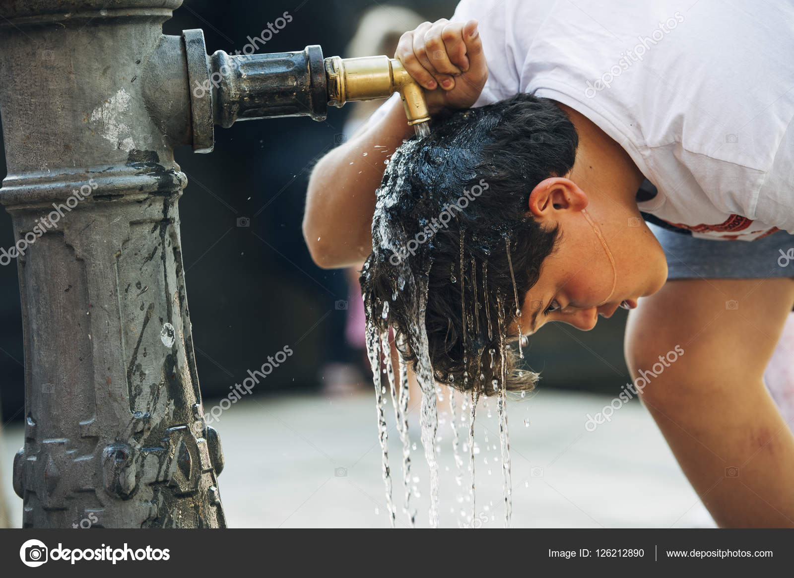 Child getting wet in the fountain Stock Photo by ©karrastock.gmail.com ...