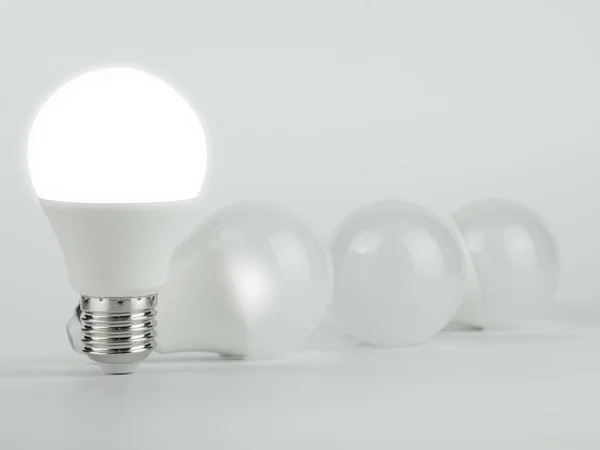 LED light bulb turn on and turn off, on white background. Winners of ...