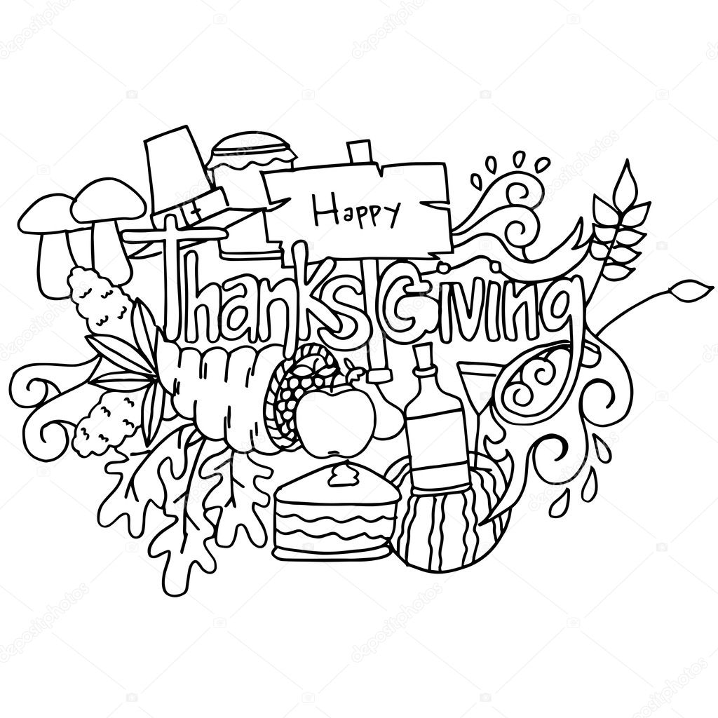 Doodle art of thanksgiving hand draw Stock Vector Image by ©kongvector ...