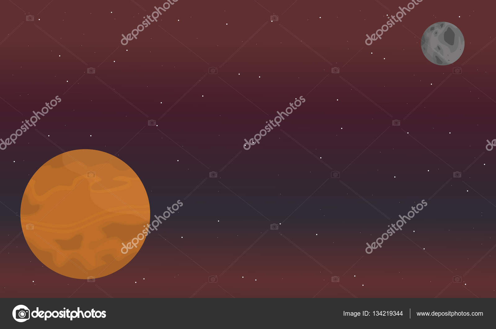 Vector of space beautiful landscape Stock Vector by ©kongvector 134219344