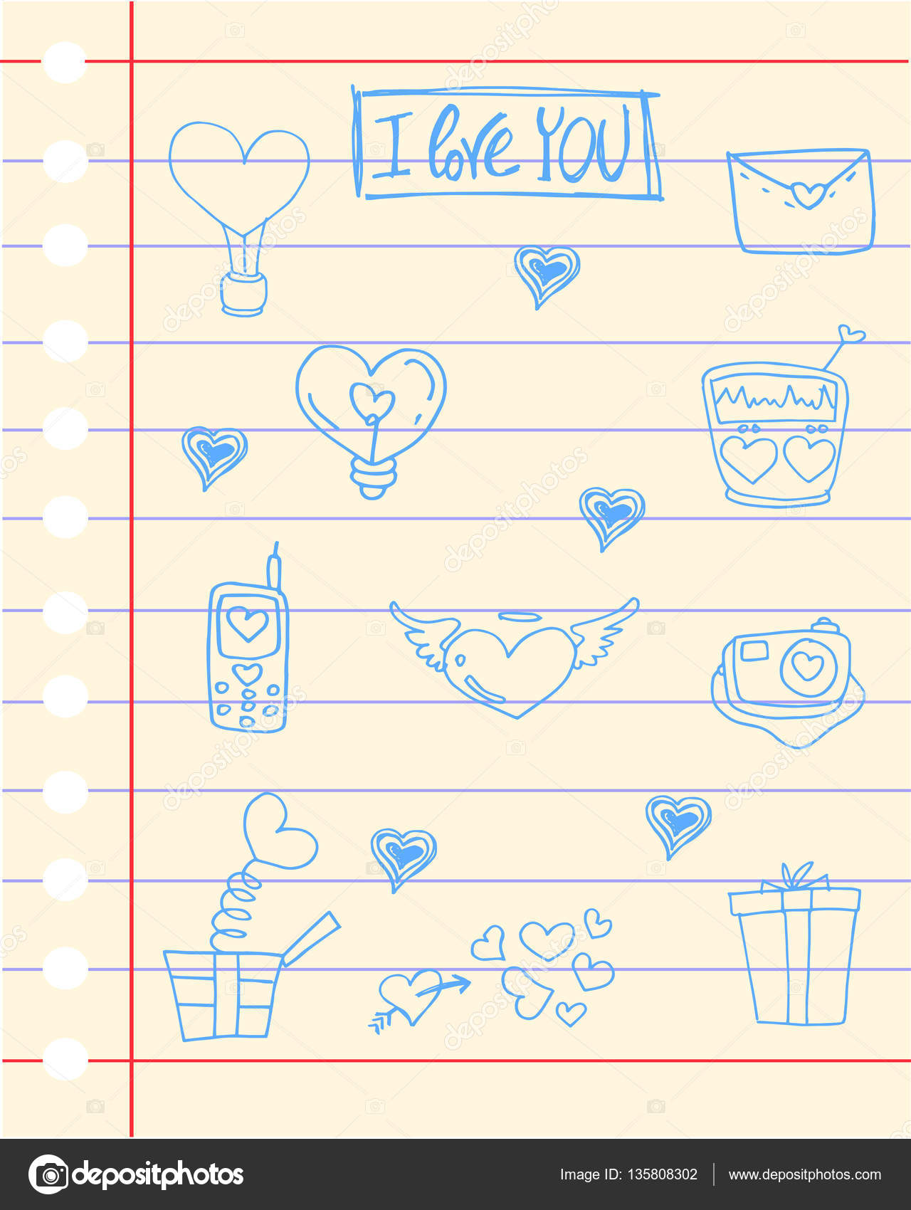 Illustration of love theme paper Stock Vector Image by ©kongvector ...