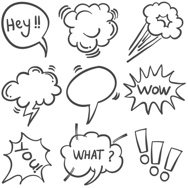 Text balloon hand draw doodle style Stock Vector Image by ©kongvector ...