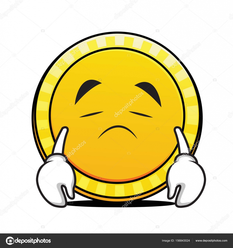 Sad face coin cartoon character Stock Illustration by ©kongvector ...