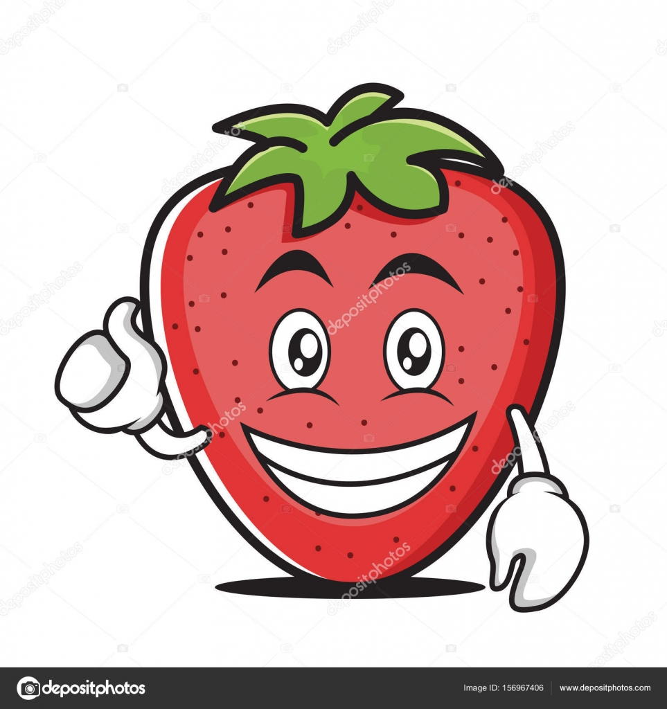 Cartoon Strawberries With Faces