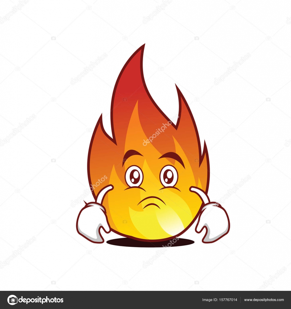 Moody fire character cartoon style Stock Vector by ©kongvector 157767014