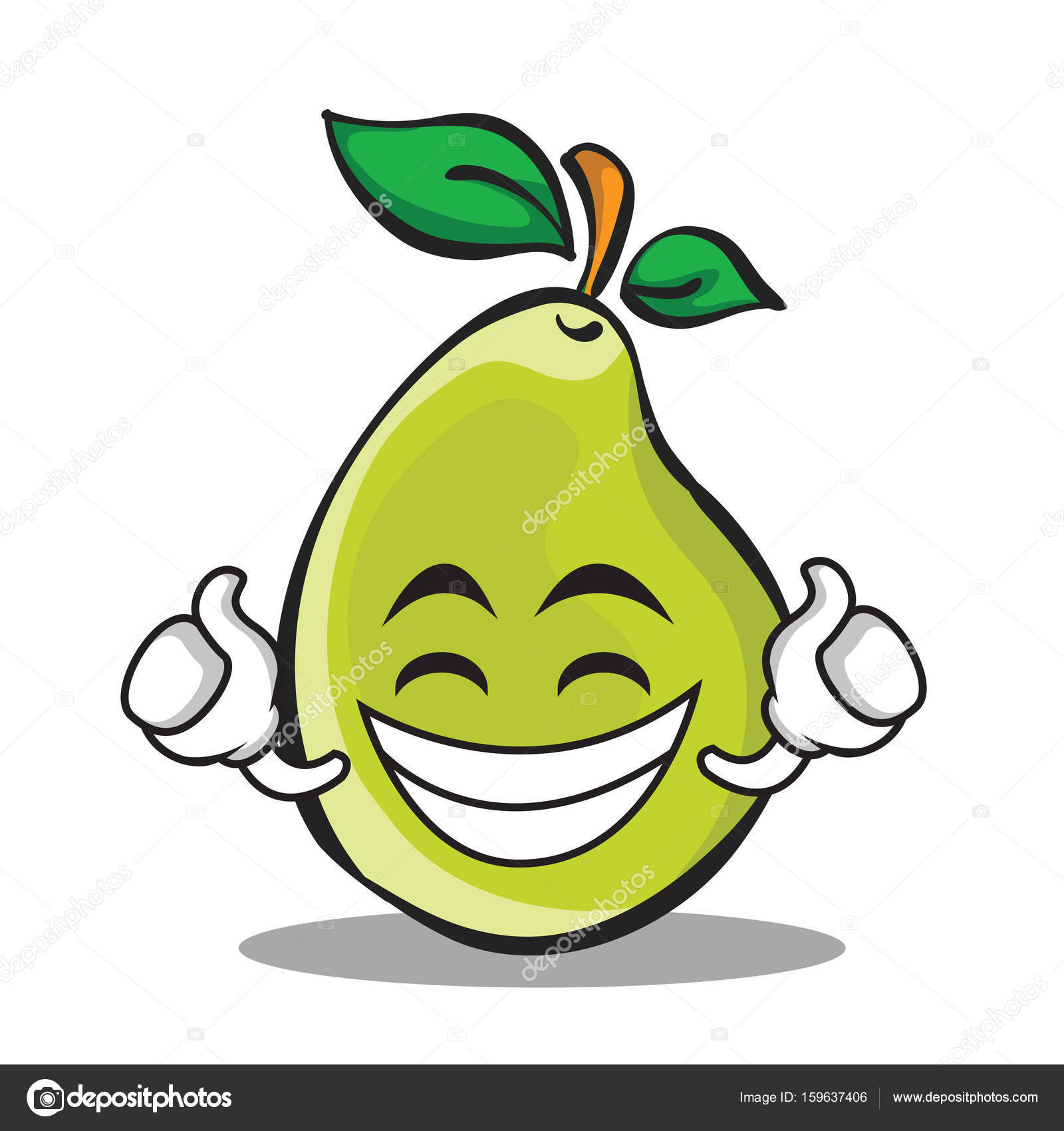 Imagen De Ilustracion De Dibujos Animados De Una Pera Mascota De Images