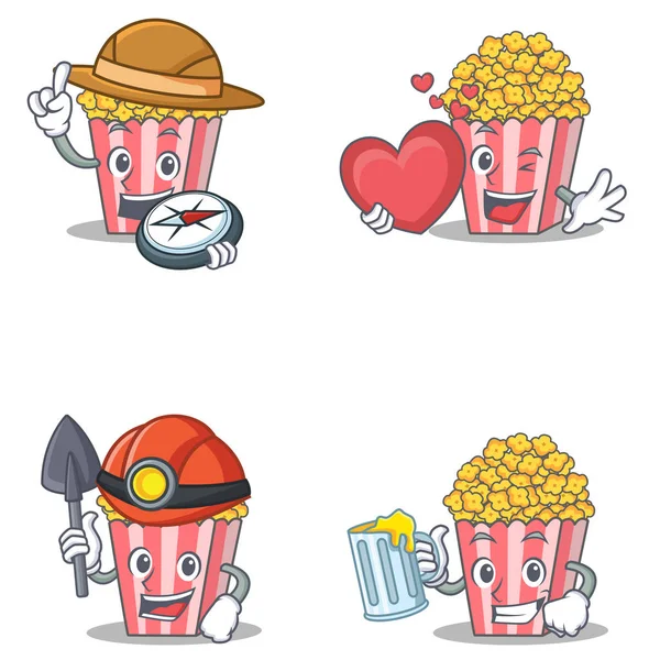 Cartoon popcorn character — Stock Vector © Seamartini #53333569