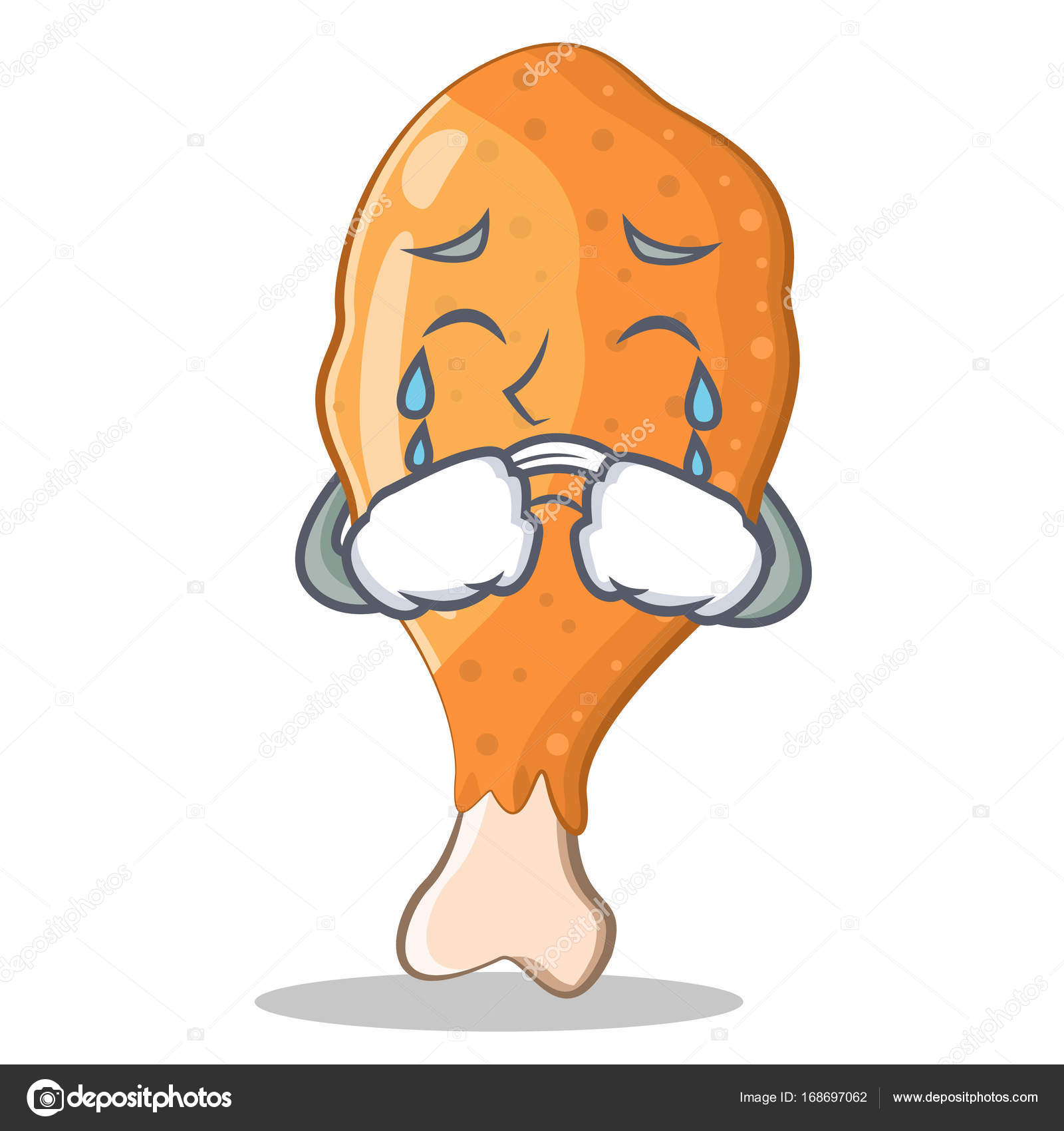 Cartoon Gebakken Kip Kak Gebakken Kip Chef Stripfiguur 4671186