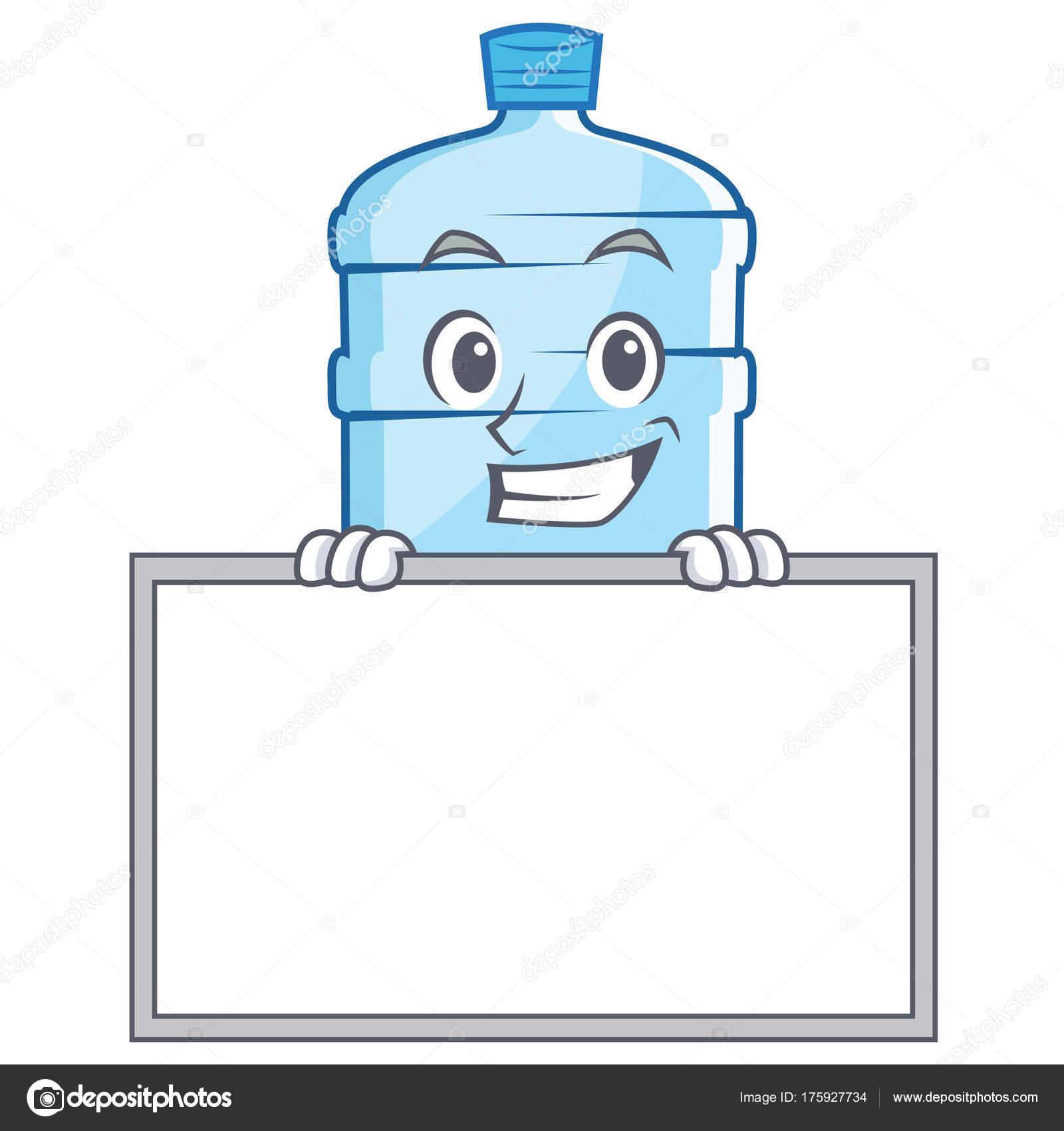 Grinning with board gallon character cartoon style Stock Vector Image ...