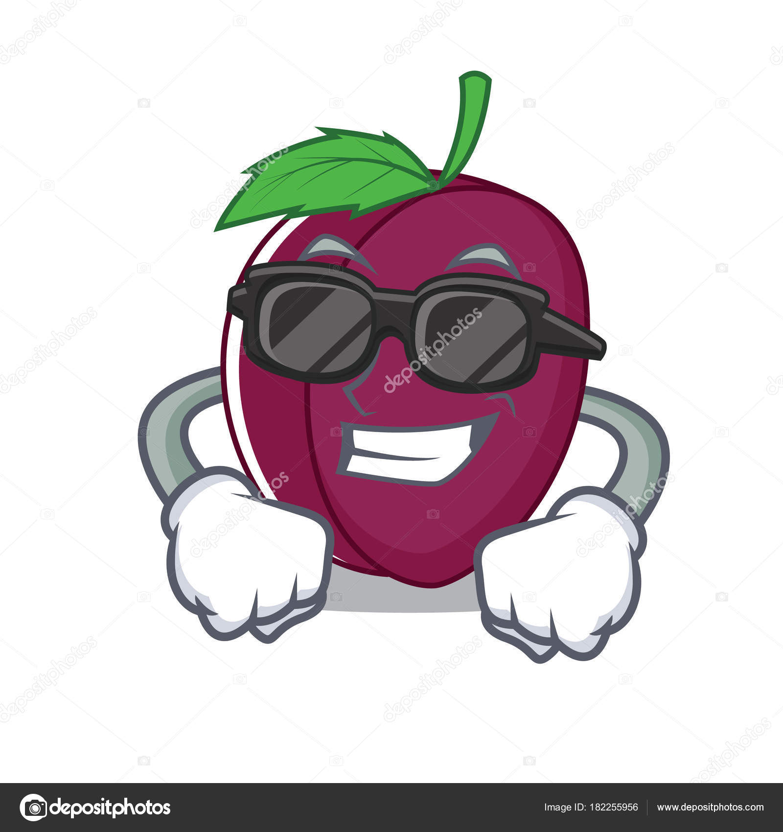 Super cool plum character cartoon style — Stock Vector © kongvector ...