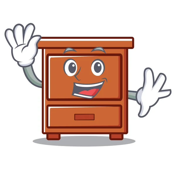 Cajón de madera con éxito personaje de dibujos animados — Vector de ...