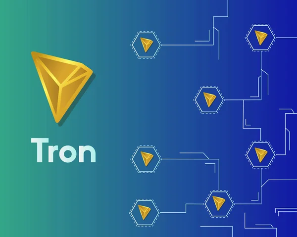 Cryptocurrency tron blockchain circuit technology background Stock Vector Image by ©kongvector ...