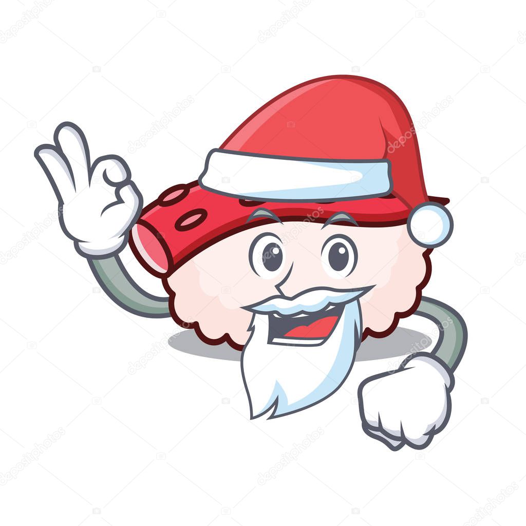 Santa tako sushi mascota de dibujos animados 2023