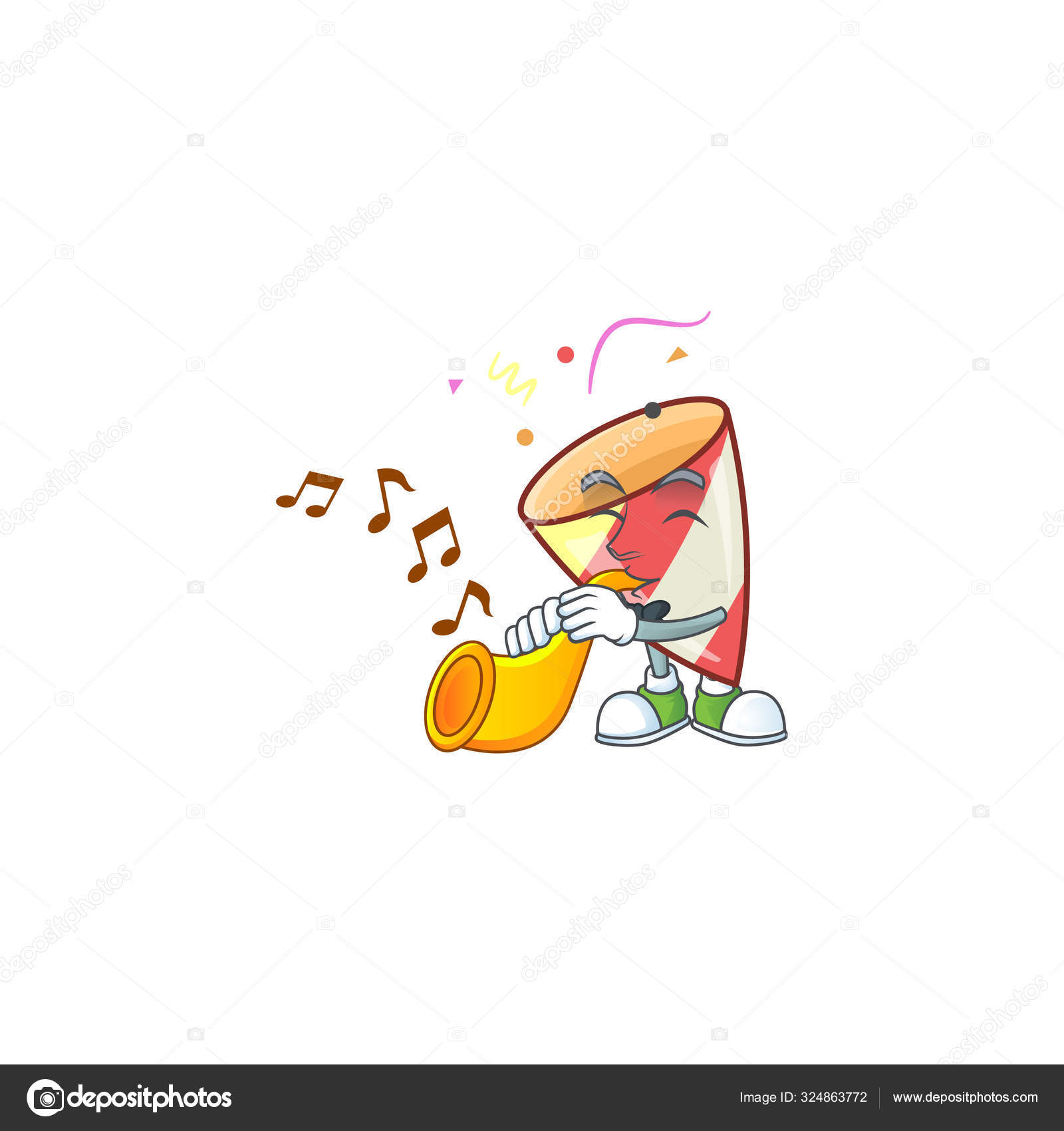 Super cool exploding confetti cartoon character performance with ...