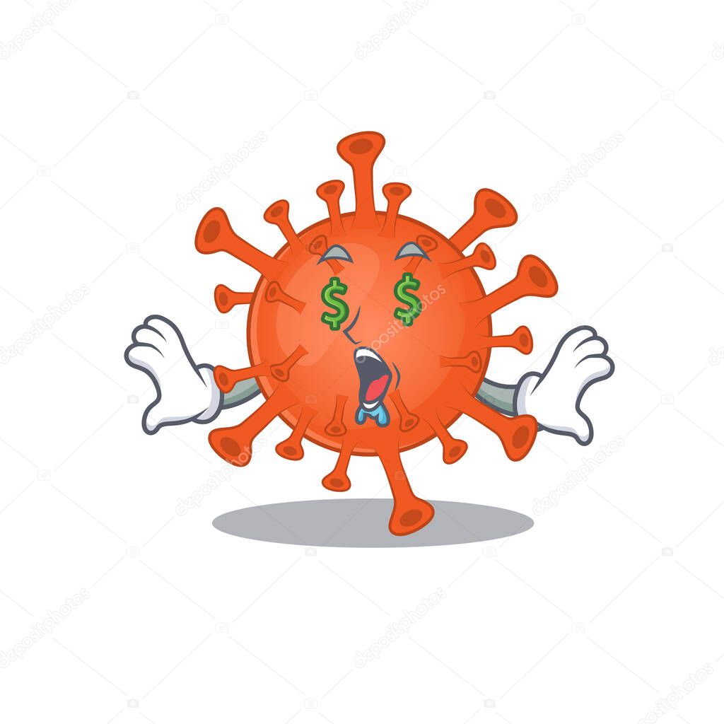 Rico virus de la corona mortal con el estilo del personaje de la ...