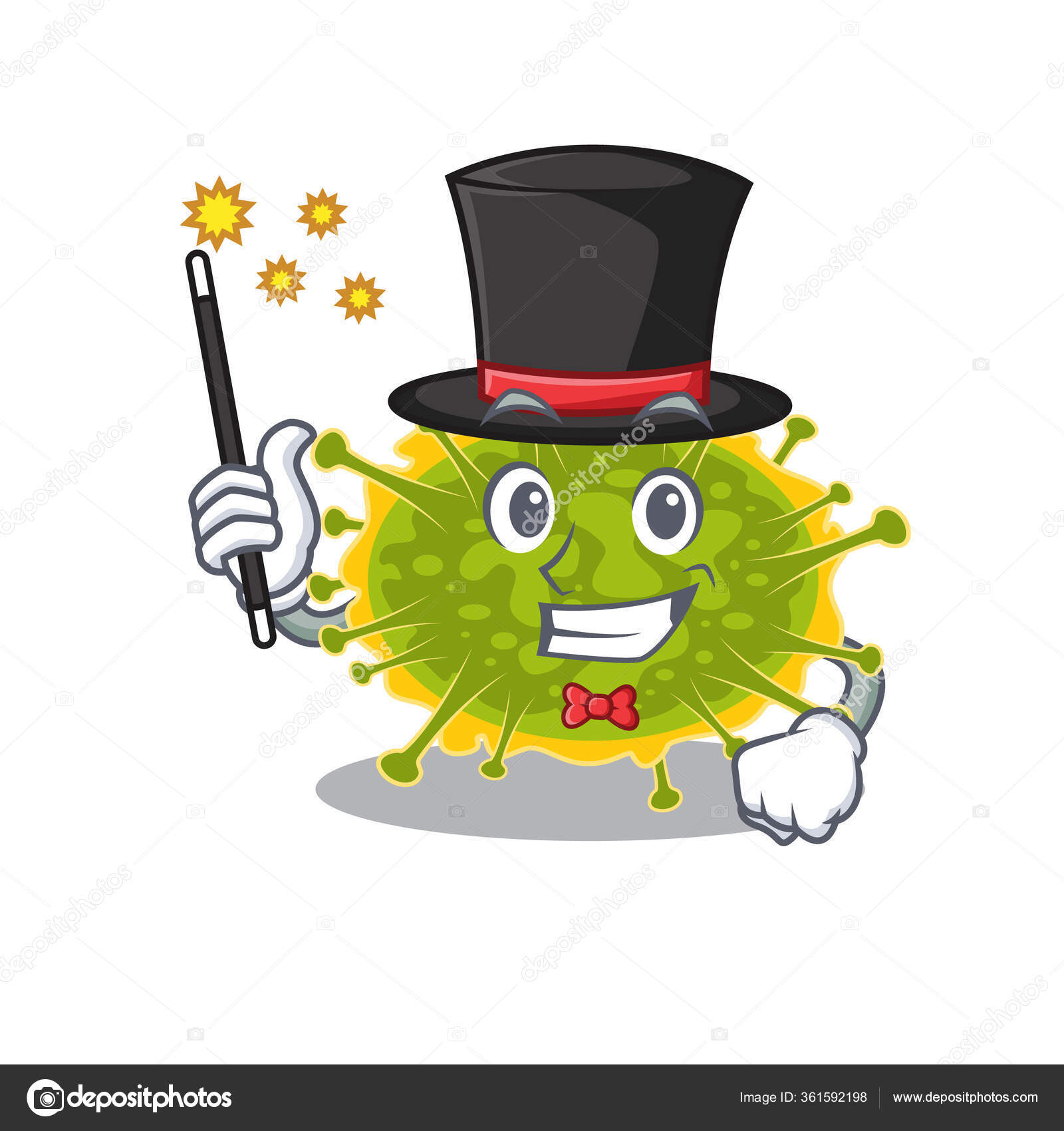 Attractive Magician Insthoviricetes Cartoon Design Vector Illustration ...