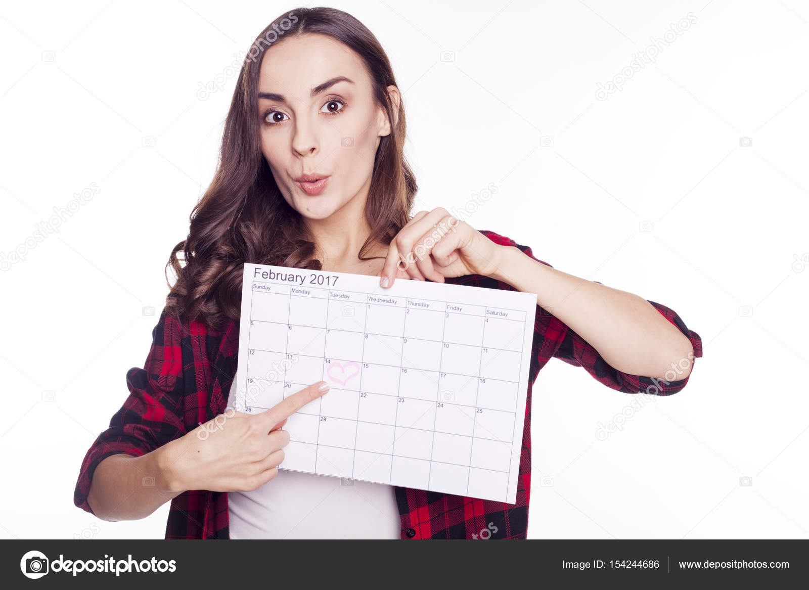 Attractive woman holding calendar Stock Photo by ©saragolfart@gmail.com ...