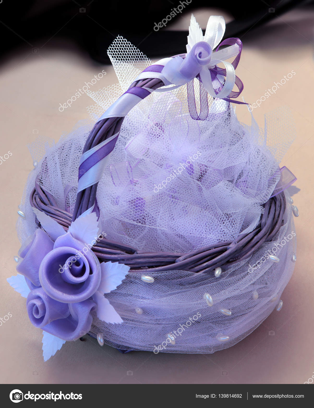 Beautiful decorated basket — Stock Photo © artfoto53 #139814692