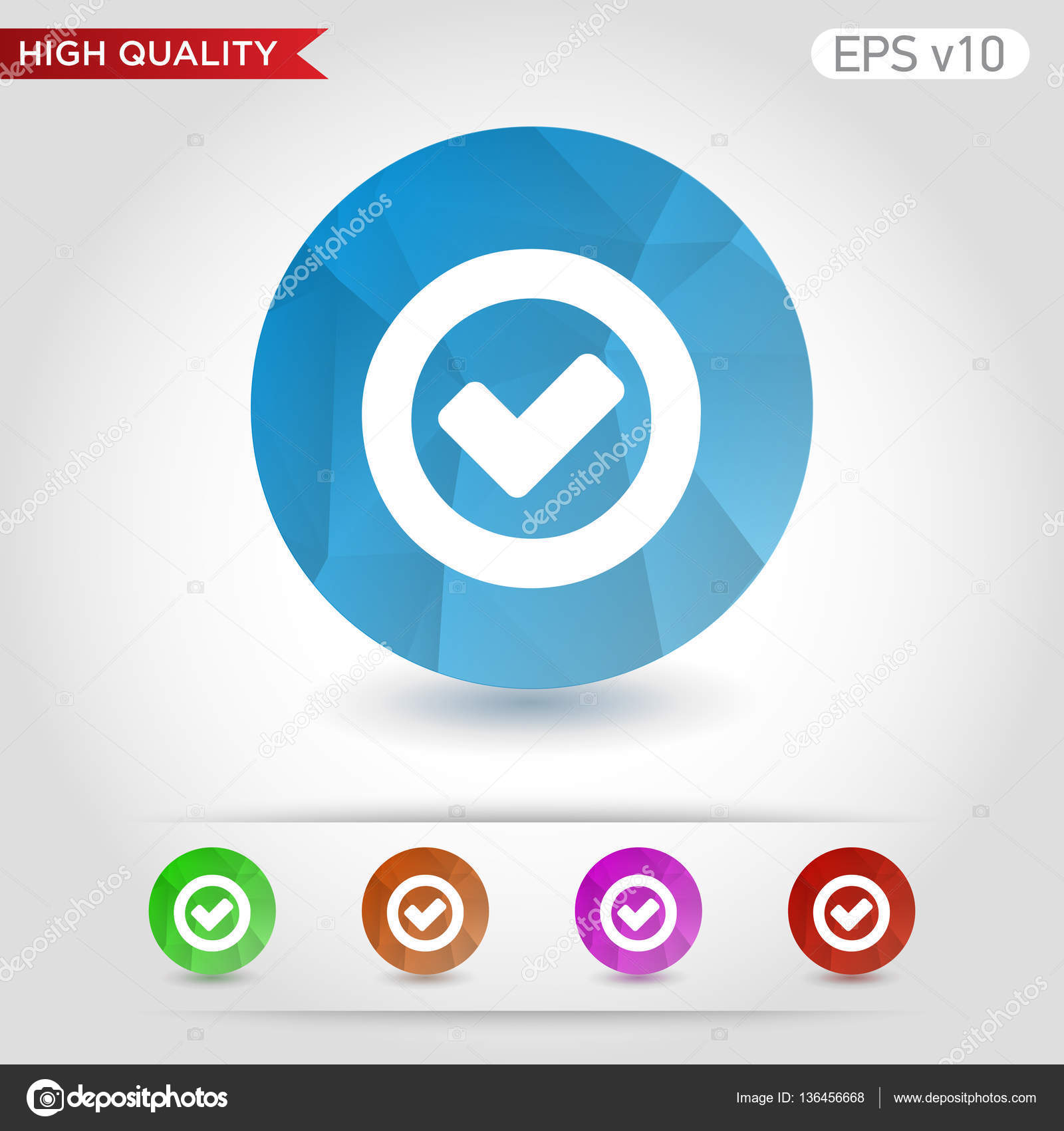 Icon of check symbol Stock Vector by ©M_Studio 136456668