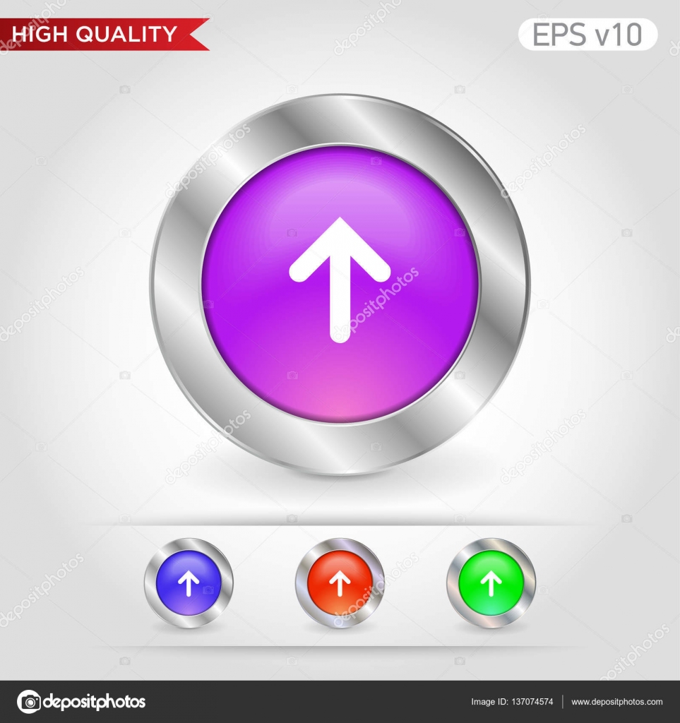 Up arrow icon or button Stock Vector by ©M_Studio 137074574