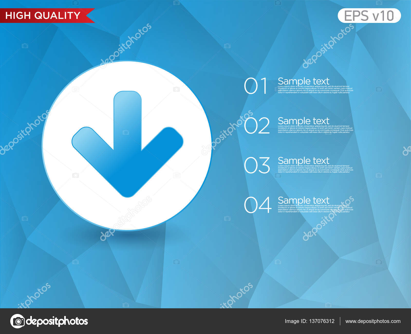 Down arrow icon or button Stock Vector by ©M_Studio 137076312