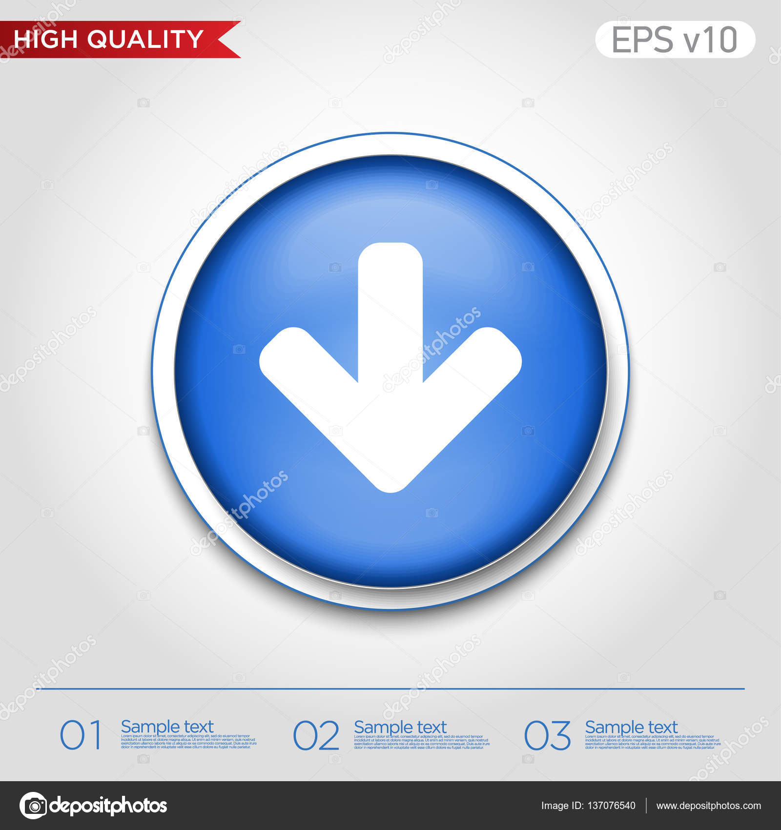 Down arrow icon or button Stock Vector Image by ©M_Studio #137076540