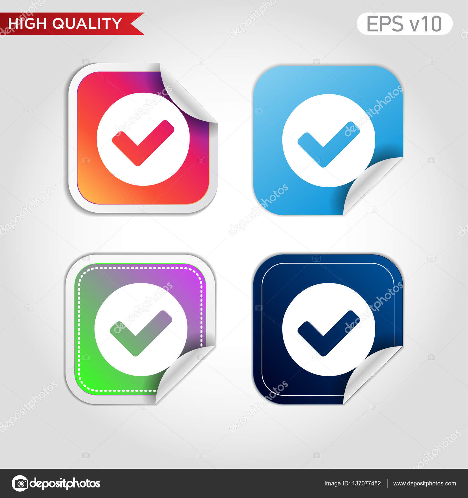 Check icon or button Stock Vector by ©M_Studio 137077482