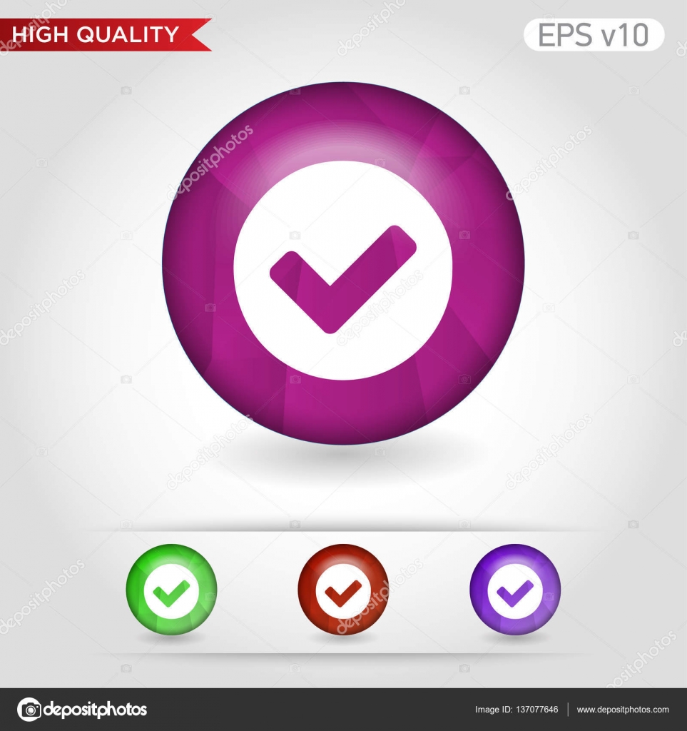 Check icon or button Stock Vector Image by ©M_Studio #137077646