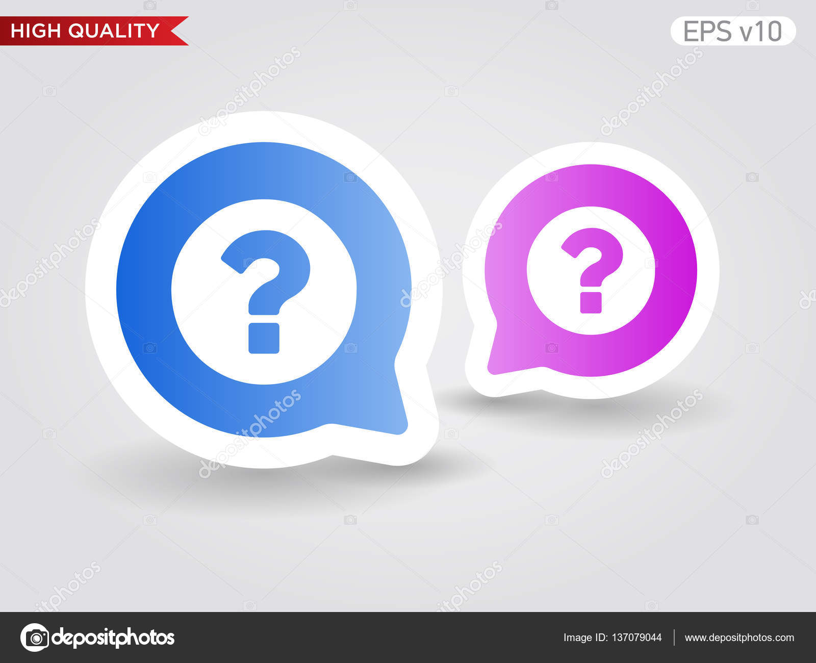 Question icon or button Stock Vector by ©M_Studio 137079044