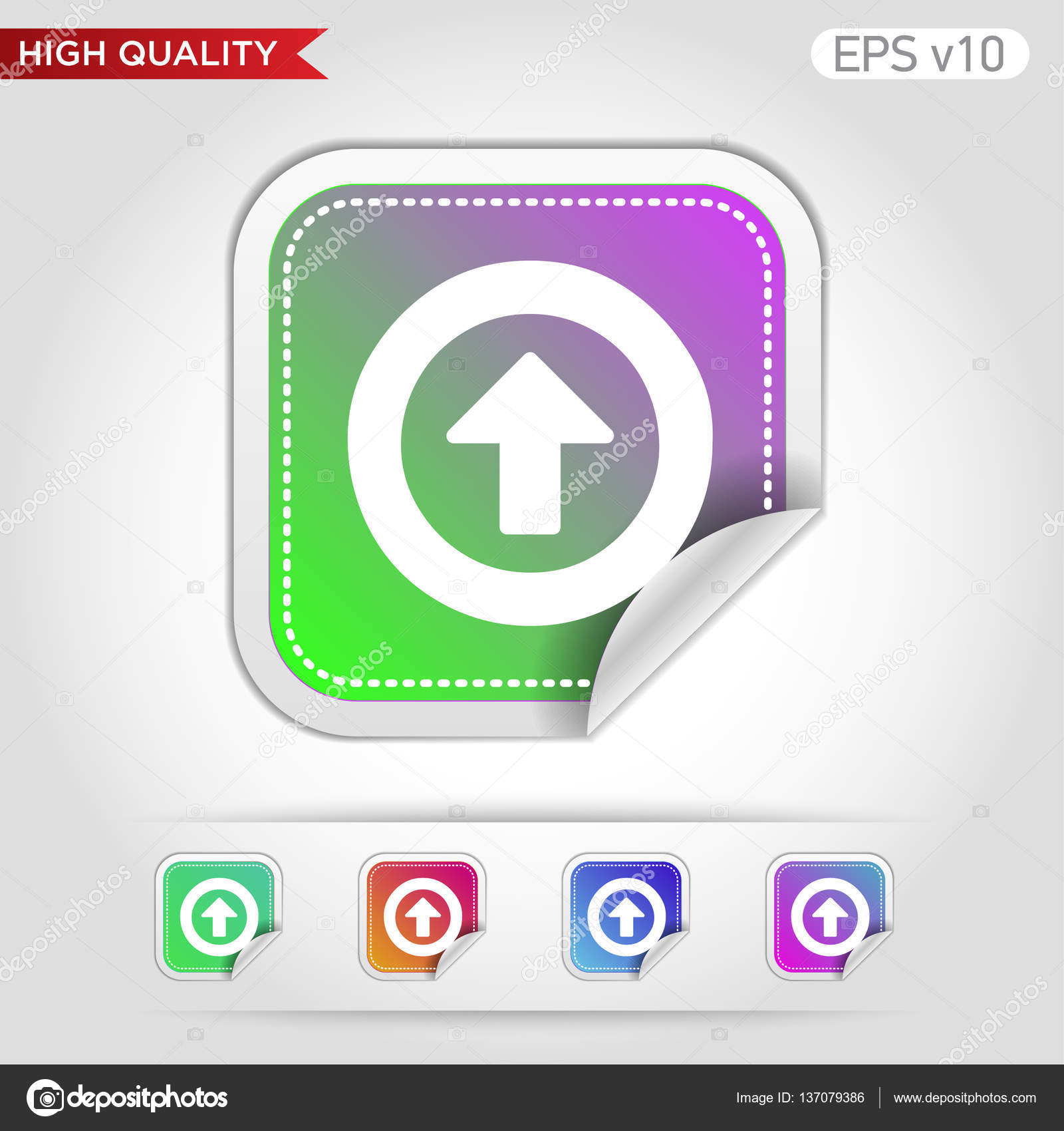 Icono flecha arriba Vector de stock #137079386 de ©M_Studio