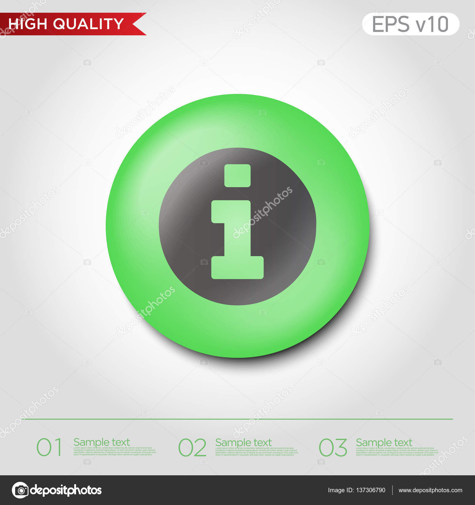 Colored Icon Button Info Symbol Background Stock Vector Image by ©M ...