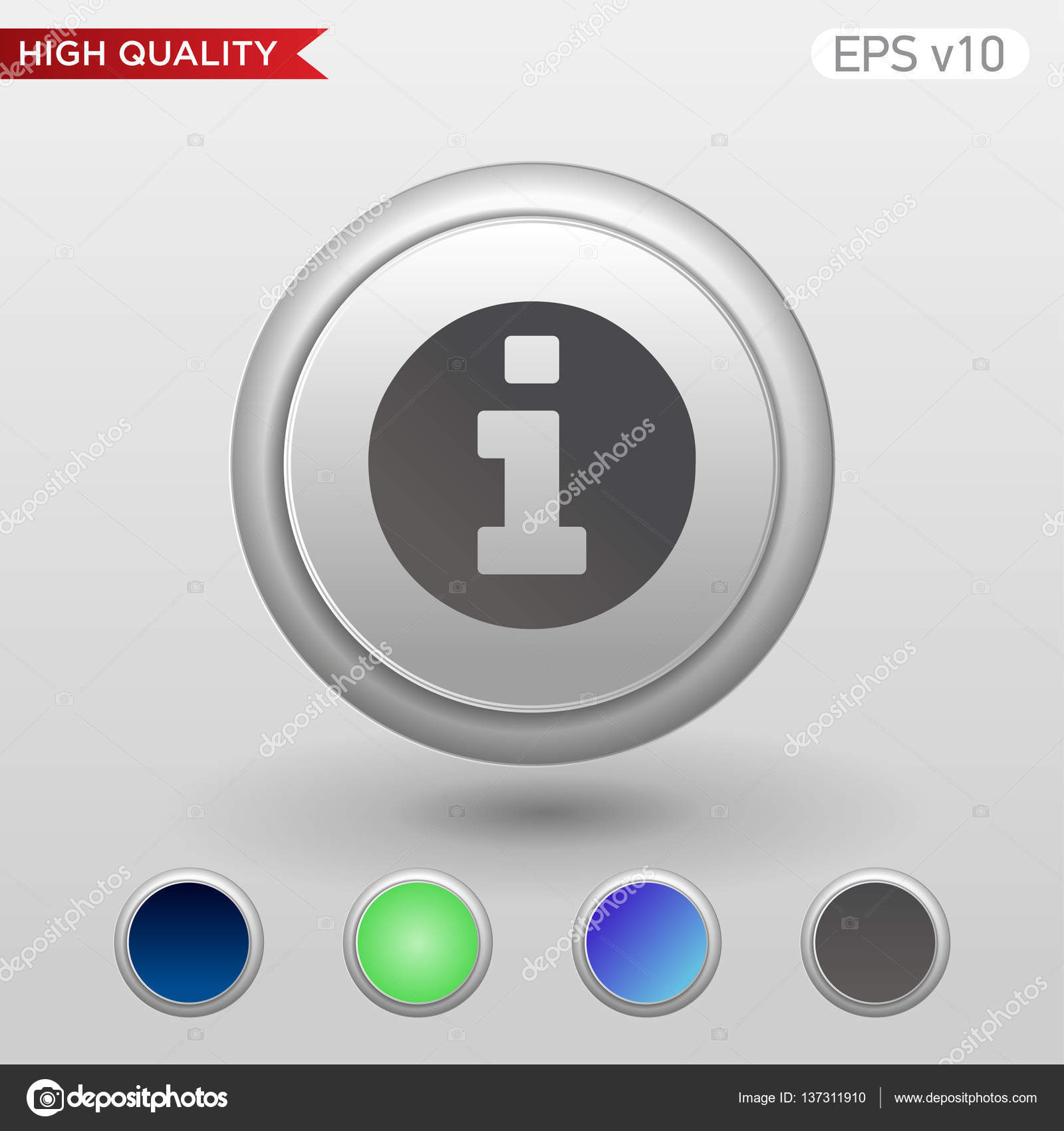 Colored Icon Button Info Symbol Background Stock Vector Image by ©M ...