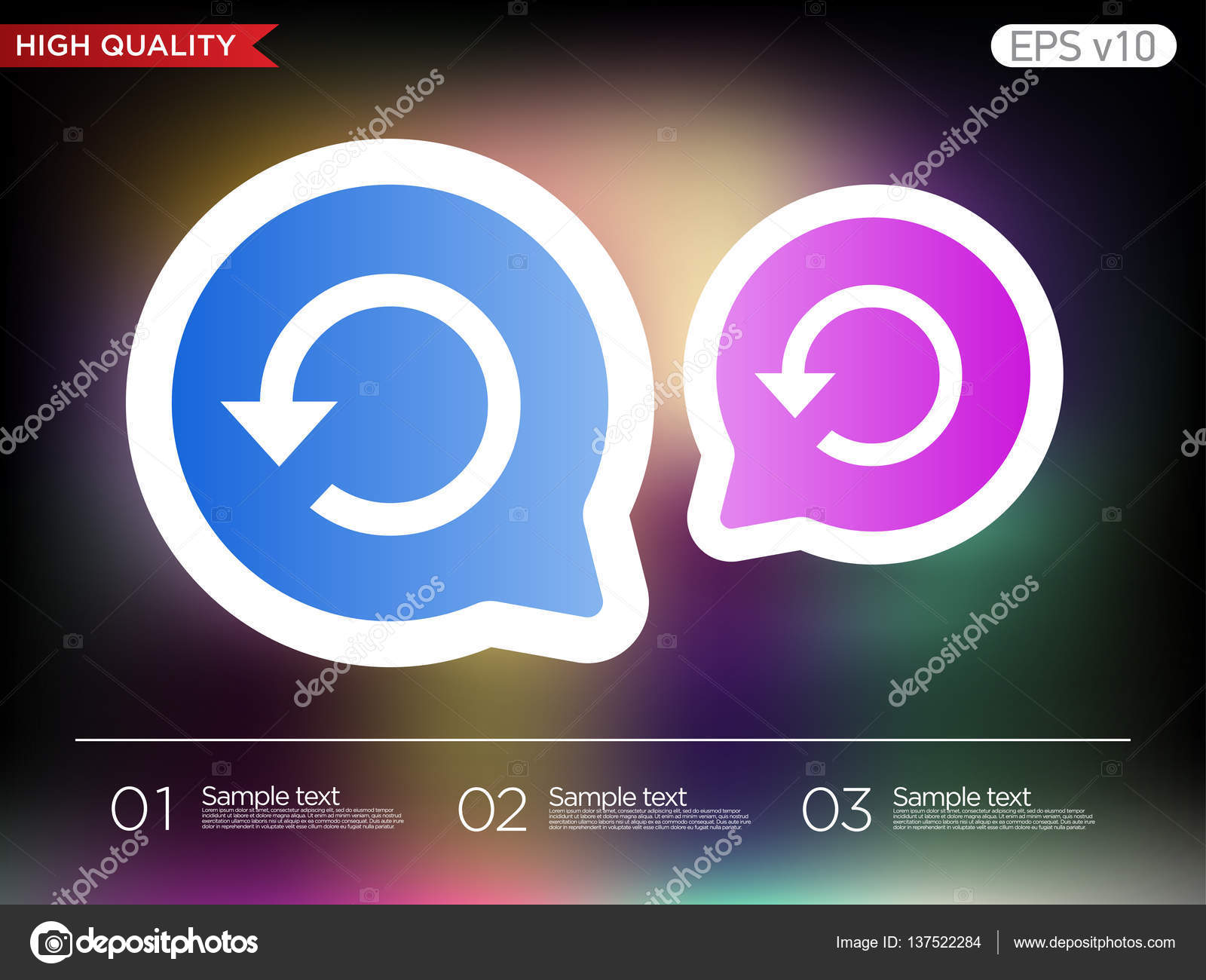 Colored Icon Button Refresh Symbol Background Stock Vector Image by ©M ...