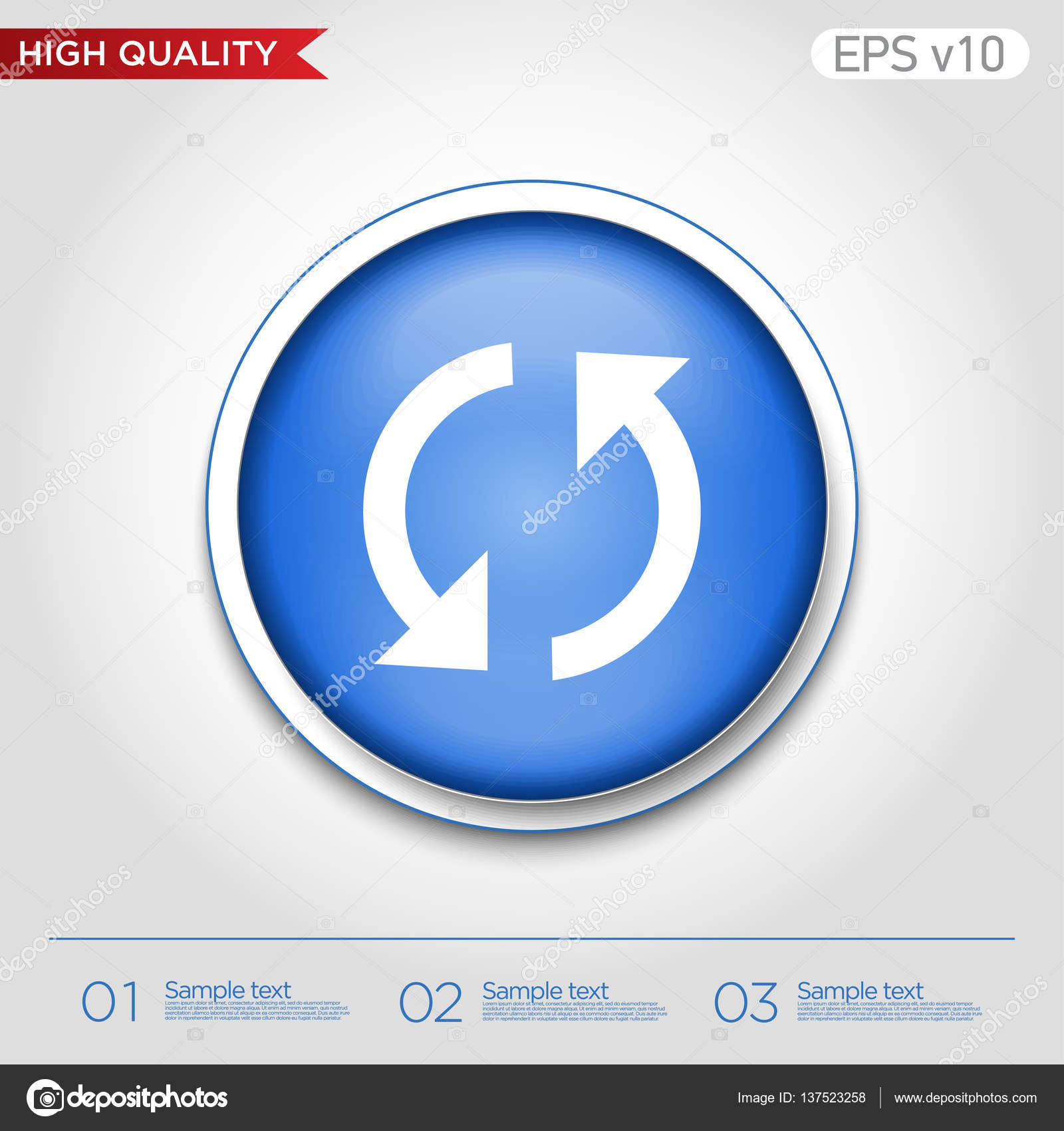 Colored Icon Button Refresh Symbol Background Stock Vector Image by ©M ...