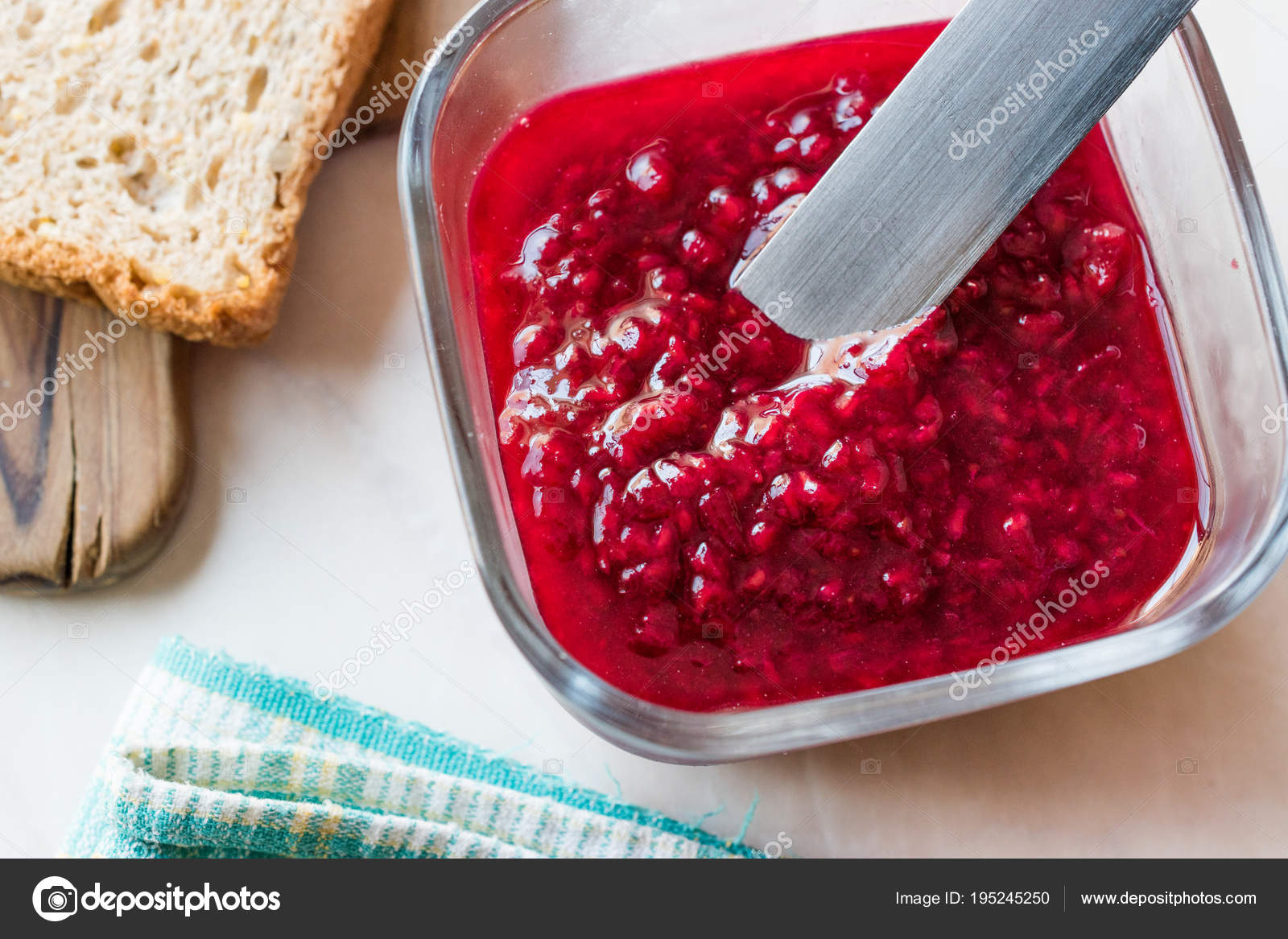 Raspberry Jam with Toast Bread / Marmalade — Stock Photo © Alp_Aksoy ...