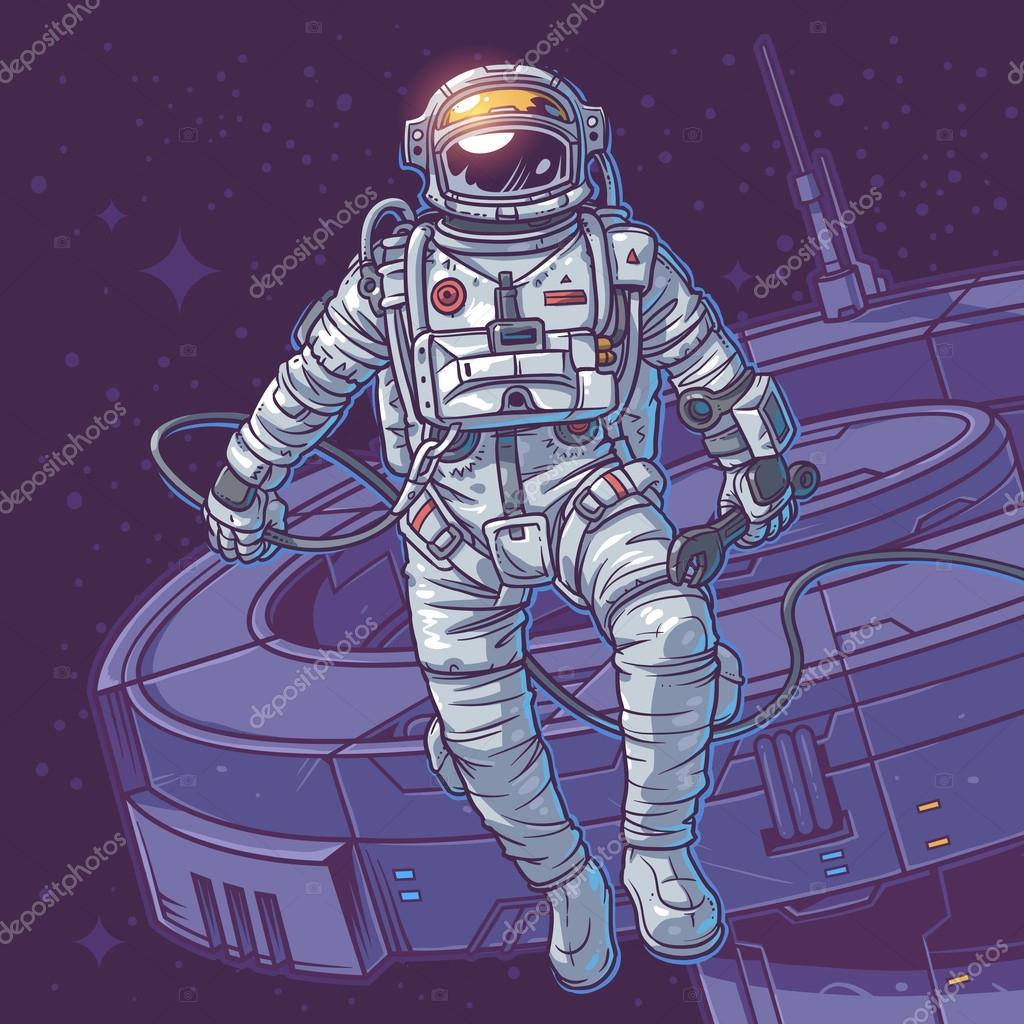 Vector illustration cosmonaut Stock Vector Image by ©vectorpocket ...