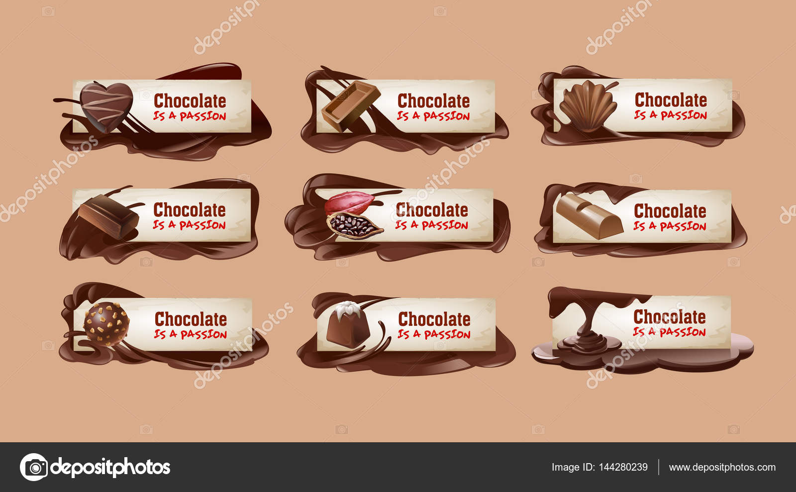 Set of chocolate banners. Stock Photo by ©vectorpocket 144280239
