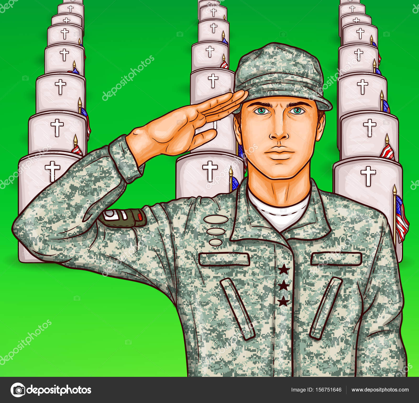Soldier Salute Drawing