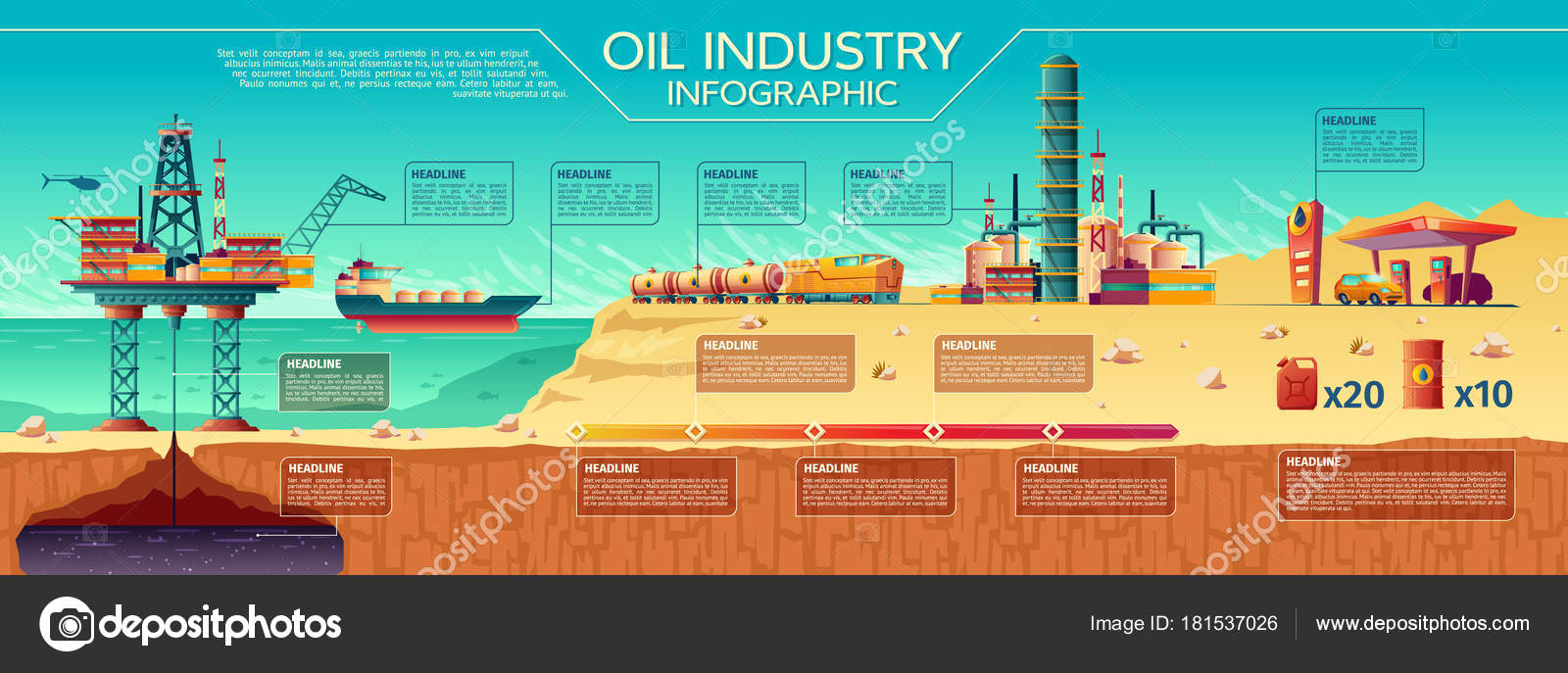 Offshore Oil Infographic
