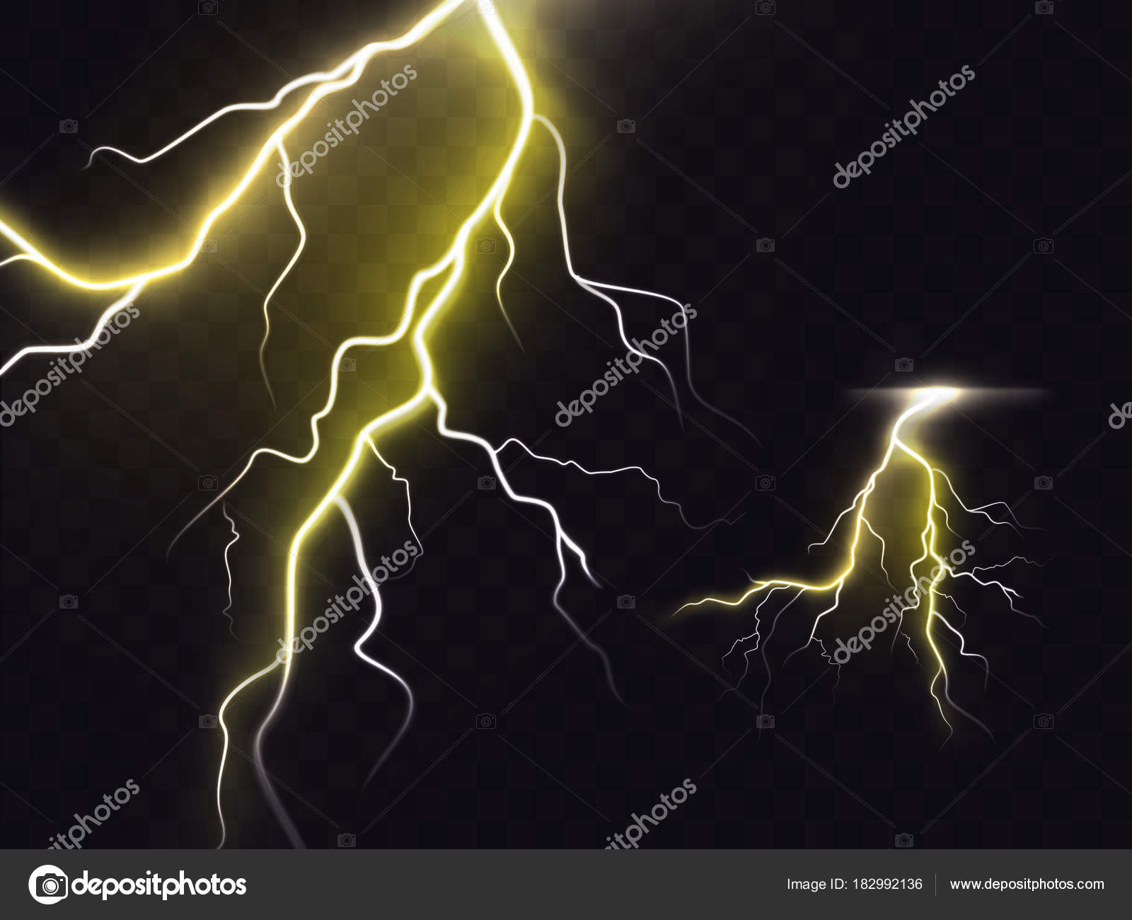 3D vector realistic illustration of lightning Stock Vector by ...