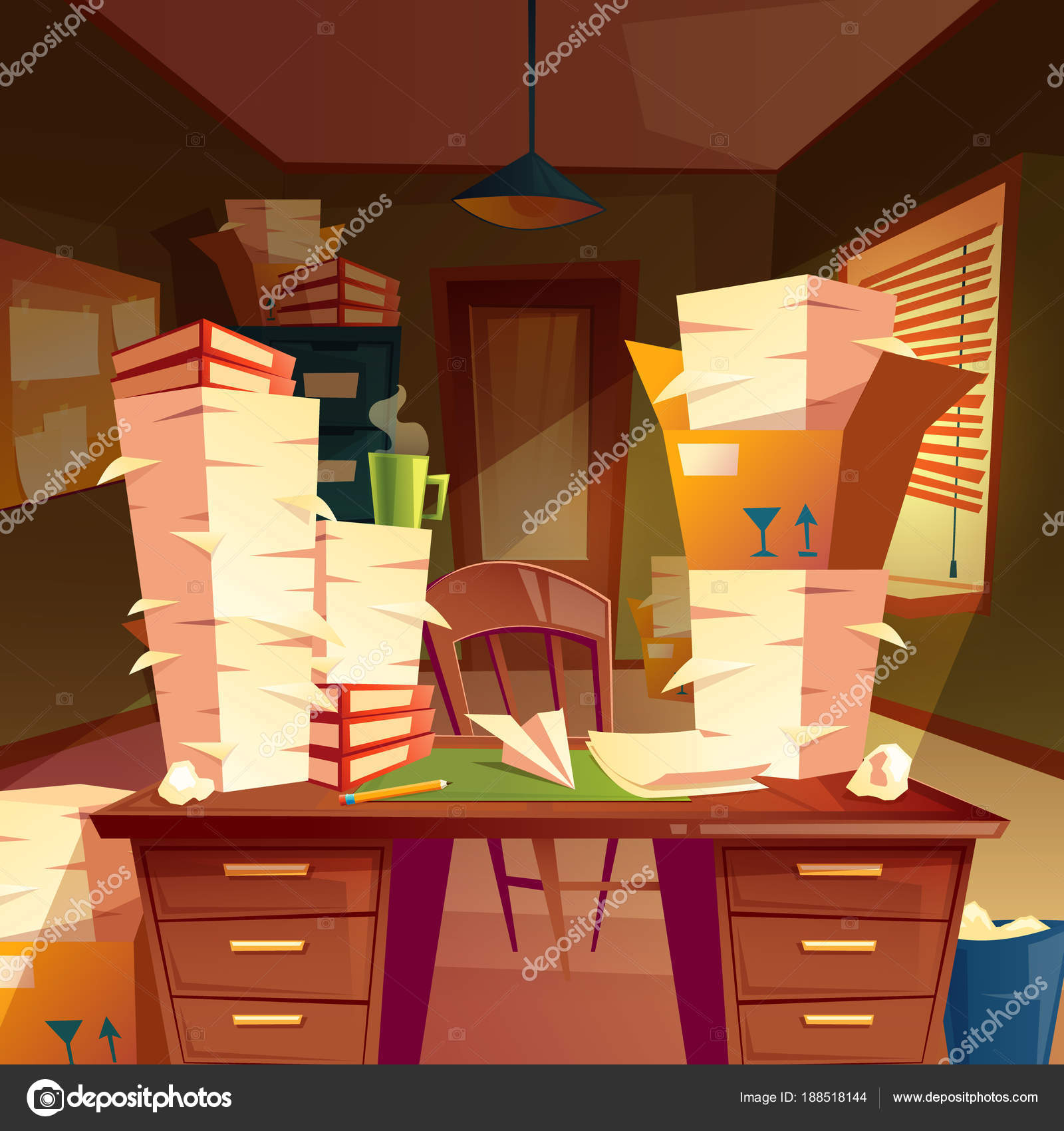 Empty Desks Clip Art Work