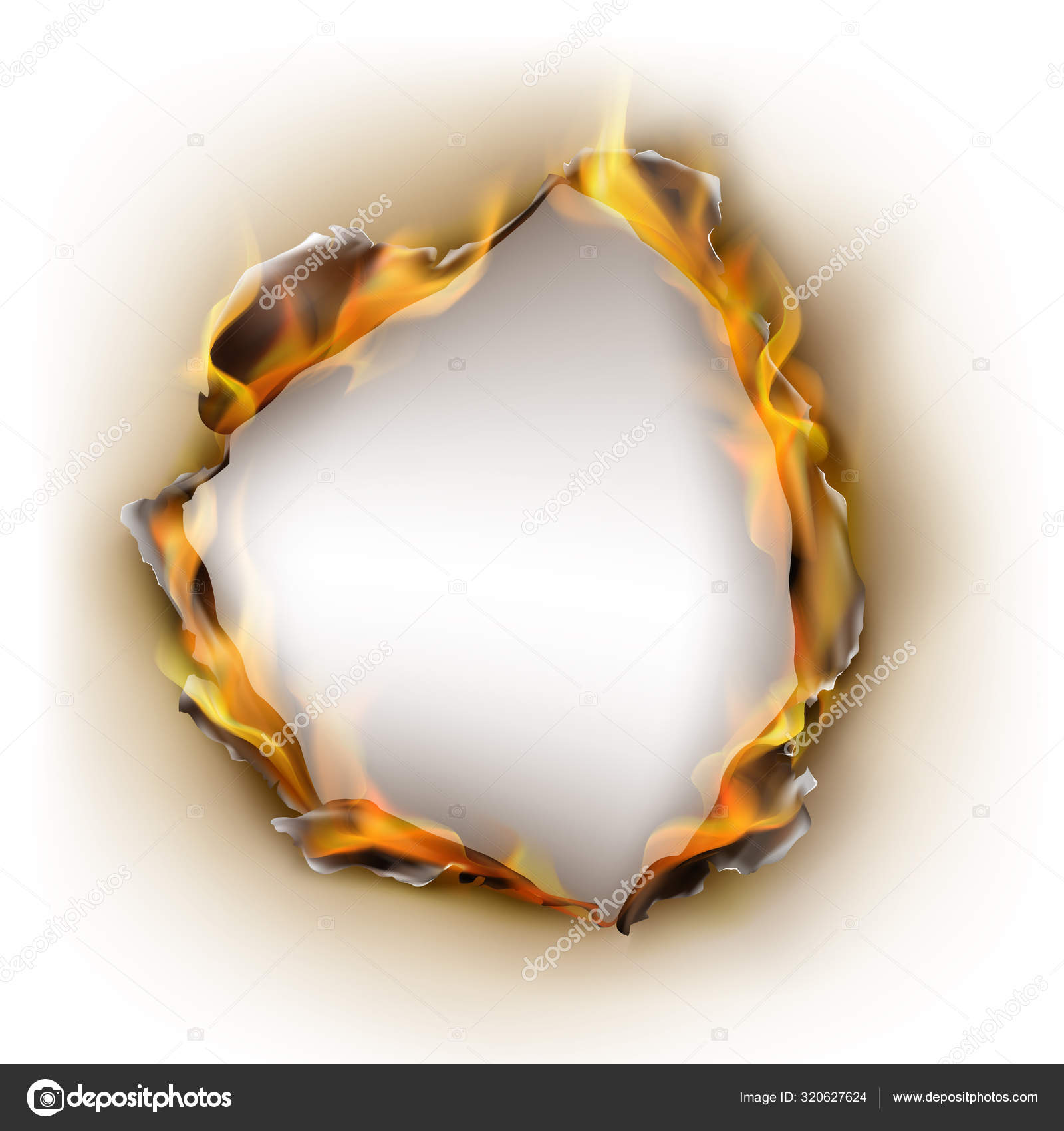 Burning Paper Edges Effect