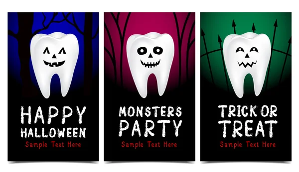Halloween dental background Vector Art Stock Images | Depositphotos