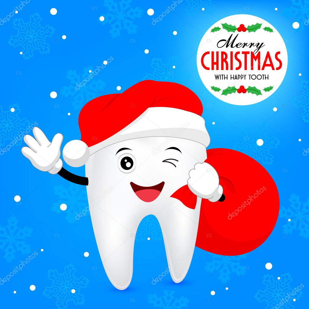 Christmas tooth cartoon character. Stock Vector Image by ©wowow #127486652