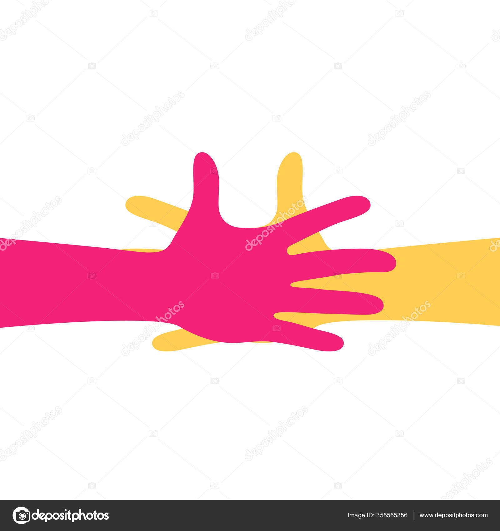 Deux Mains Tendues L'une Vers L'autre Poignée Main Relation Amoureuse ...