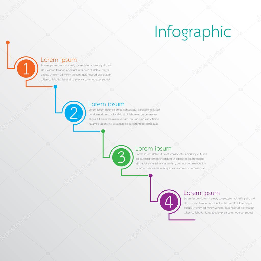 Vector infographic templates for detailed reports from the various ...